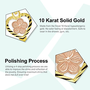 Charm America - Gold I Love You Key Charm - 10 Karat Solid Gold - Great Gift for Mother's Day