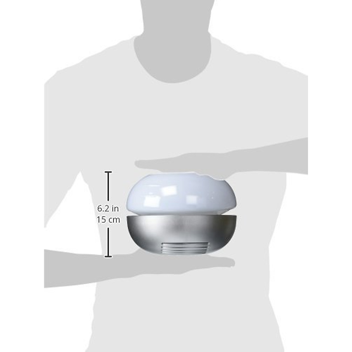 EcoGecko, Silver Classic Gecko Air Washer & Revitalizer, Aroma Diffuser with Lavender Oil