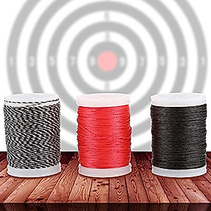 Dilwe Bow String Serving Thread, Nylon Fiber Spool Bow String Protective for Various Bows(Red)