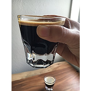 Set of Two Libbey Duratuff Cortado Glasses | Gibraltar Rocks Glass 4.5 OZ ~Paper Coasters Included~