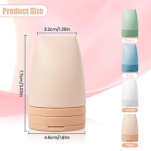 IUASZZ 2oz Travel Bottles, Silicone Travel Bottles for Toiletries, TSA Approved Small Travel Containers, Refillable Leak Proof Essentials for Shampoo Conditioner