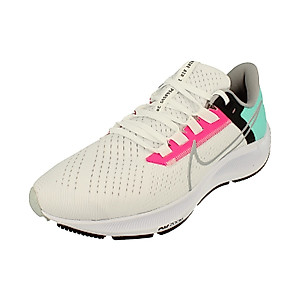 Nike Air Zoom Pegasus 38 Mens Running Trainers CW7356 Sneakers Shoes, White Wolf Grey Hyper Pink 102, 10.5