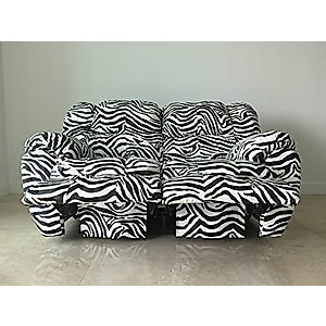 FABRICS FOREVER – Contemporary Faux Leather Collection - Zebra Black White Vinyl Fabric Material Faux Leather Sheets for DIY, Crafts…