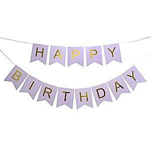 LOVELY BITON Large Purple Happy Birthday Banner, Bday Party Decorations Backdrop Gift for Man Woman Kids Teens