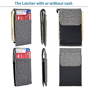 Dockem The Latcher Minimalist Wallet & Card Case Companion (Synthetic Canvas Leather)