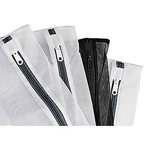 Laundry Lingerie Bags - 4 Pack - Multi-Size Washing Bags with Zipper for Lingerie, Underwear, Bra, Stockings or Baby Items. Protect Your Delicates from Getting Entwined with The Rest of Your Laundry.