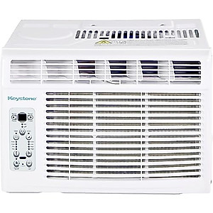 Keystone Energy Star 14,500 BTU Window Mounted Air Conditioner & Dehumidifier with Smart Remote Control - Window AC for Apartment, Living Room, Garage, Medium-Large Rooms up to 650 Sq.Ft.