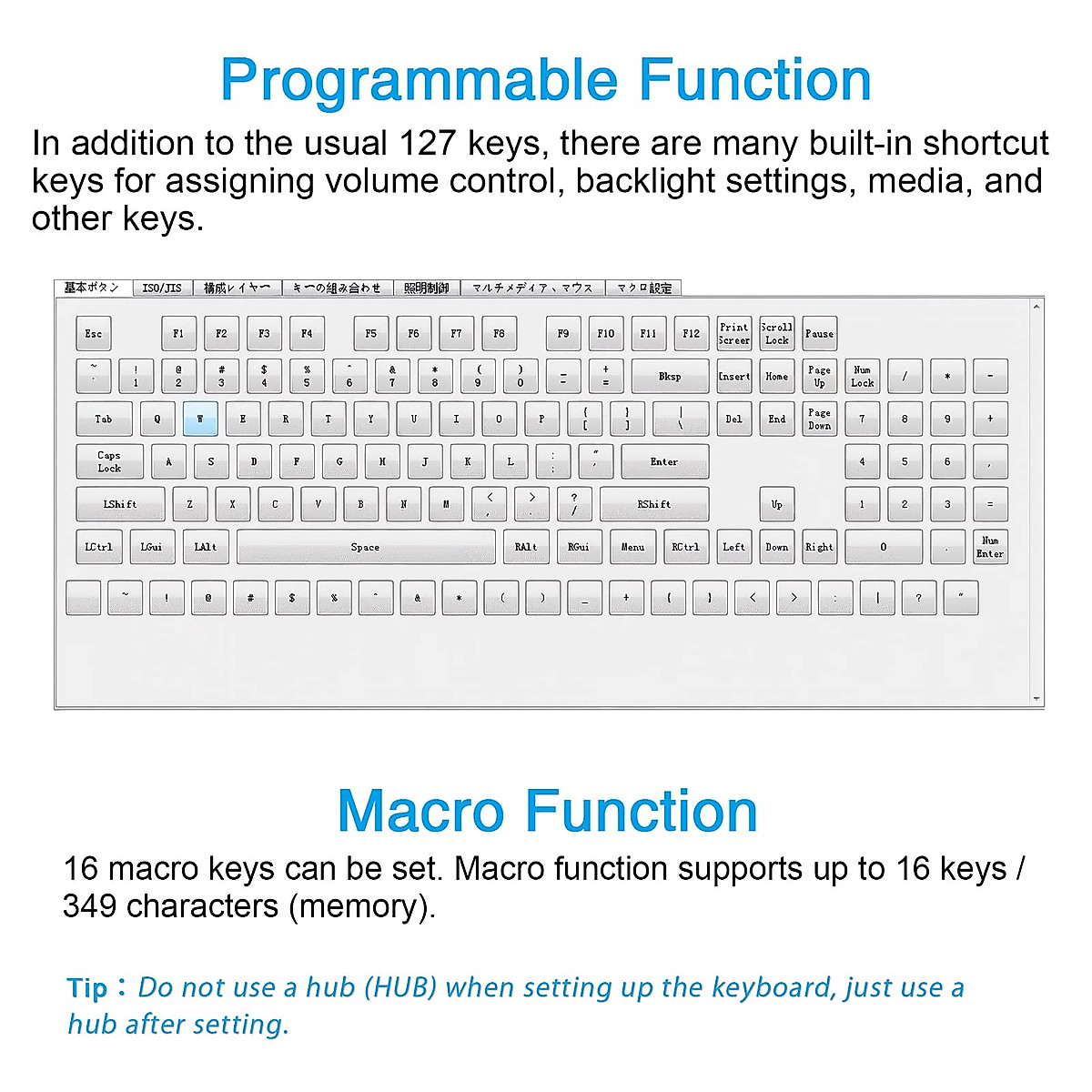 Koolertron One Handed Macro Mechanical Keyboard, RGB LED Backlit Portable Mini One-Handed Mechanical Gaming Keypad OSU! Keyboard 9 Fully Programmable Keys Blue Switches