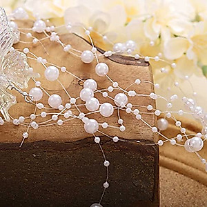 CASDRE Butterflies Bride Wedding Hair Vine Silver Pearl Bridal Headband Rhinestone Headpiece Hair Accessories for Women and Girls