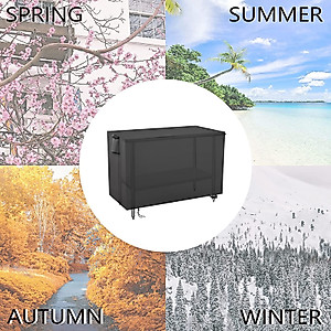 Youlvy Outdoor Prep Table Cover 48 Inch,Waterproof Patio Stainless Steel Table Cover Metal BBQ Table Cover All Season Pretection for Outdoor Table (Only Cover) - 48 x 30 x 35 Inch