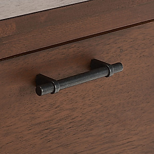 SAFAVIEH Home Collection Filbert Brown 4-Drawer Entertainment Media Stand up to 55" Flatscreen TV (Fully Assembled)