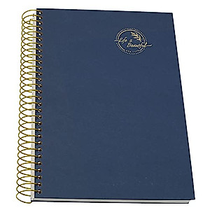 Yansanido Large Spiral Notebook, 5 Pcs B5 Thick Paper Hardcover 7mm College Ruled 5 Colors 150 Sheets -300 Pages Journals for Study, Work, Travel and Notes (5 Color)