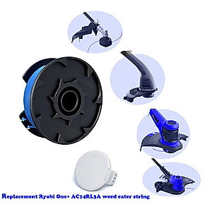 LEIMO KPARTS 0.065 String Trimmer Spool Line for Ryobi One+ AC14RL3A, 0.065" Autofeed Replacement Spools for Ryobi 18V, 24V, and 40V Cordless Trimmers (12 Pack)