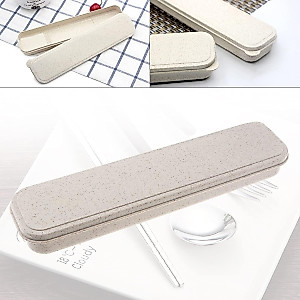 OriGlam Portable Flatware Box Travel Tableware Storage Box, Travel Case Travel Tableware Storage Box, Utensil Case Lunch Bag Flatware Box