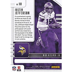 Bubbacare #168 Justin Jefferson RC - Minnesota Vikings (RC - Rookie Card) NFL Football Card NM-MT c