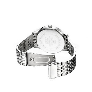 FDC Christmas Gift Watches Men's Fashion Japanese Quartz Date Stainless Steel Bracelet Watch Basic Christian Cross Wooden Veneer Maple Rosewood Watch