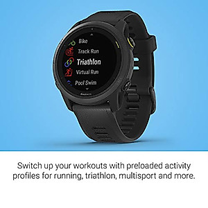 Garmin Forerunner 745, GPS Running Watch, Detailed Training Stats and On-Device Workouts, Essential Smartwatch Functions, Black