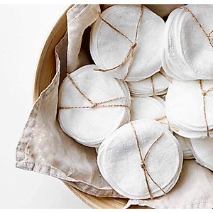 Reusable Cotton Pads Face Pack - Washable Makeup Remover Laundry Bag Skincare Cleaning Bamboo Cloth Rounds Facial Wipes Eye Lip