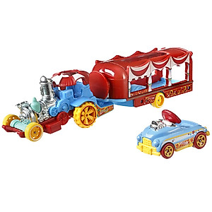 Hot Wheels Car-Nival Steamer Vehicle - Semi-Truck with Car ~ Detachable Trailer