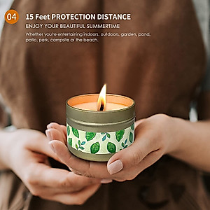 【6 Pack】 Citronella Scented Candles for Home Decoration Outdoor Indoor, Natural Soy Wax Candles Gift Set, Travel Tin Candles Set, Lemongrass Aromatherapy Candles for Home Garden Patio Balcony