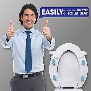 Strongest Adhesive Toilet Seat Bumper Replacement Kit for Bidet, Blue Bottom Universal Toilet Lid Bumper Rubber for Families, Hotels, Hospitals, School Toilet Seats (6 Pack)