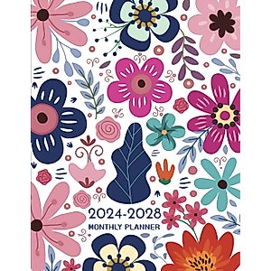 2024-2028 Monthly Planner: Two Pages Per Month 5-year Calendar Schedule Organizer From January 2024 to December 2028