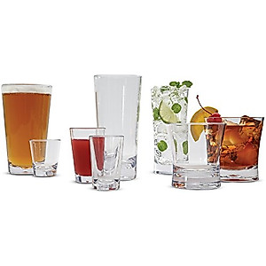 Carlisle FoodService Products Alibi Rocks Glass for Restaurant, Kitchen, and Bar, Plastic, 9 Ounces, Clear