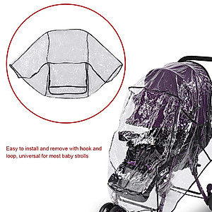 Baby Stroller Rain Cover, Windproof BabyStroller Rain Cover Transparent Pushchair Protection Rain Cover