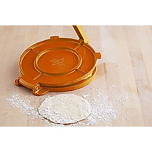 IMUSA USA Aluminum Tortilla Press 8-Inch, Orange
