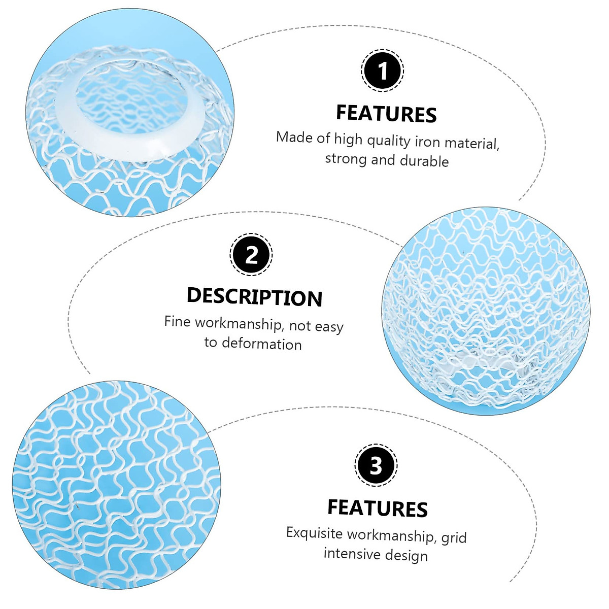 Uonlytech 2 Pcs Wrought Iron Lampshade Light Accessory Lampshade Adornment Decorative Lampshade Metal Light Shell Metal Lampshade Modern Lampshade Lamp Accessory Hollow-Out Lampshade