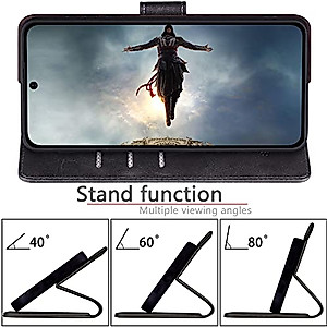 SUANPOT for Samsung Galaxy S23 Ultra Wallet case with RFID Blocking Credit Card Holder,Flip Book PU Leather Protective Cover Women Men for Samsung S23Ultra Phone case Black