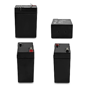 Casil 6 Volt 4 AH Rechargeable SLA AGM Battery for Deer Feeder exit Sign Battery, 6v Battery Power Wheels Battery Replace 6 Volt 4.5 Amp (CA640 (Sealed Lead Acid Battery))