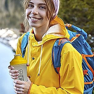 Fit Life Shaker Bottle Classic 13.5oz/400ml Shaker Bottle for Protein Mixes, Water Bottle & Pre Workout Bottle Blender Mixer Cup, Dishwasher Safe & Leak Proof (Black)