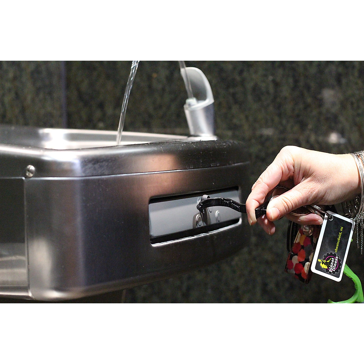 Kooty Key Germ Utility Tool - Avoid Touching Bacteria Ridden Surfaces - Carabiner Included (Colors May Vary) (2 Pack, Black)