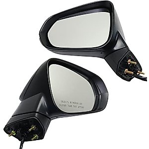 Kool Vue Driver & Passenger Side Power Heated Mirrors for Lexus RX350 2016-2019 Power Fold With Signal Light & Memory Paintable Canada Built Vehicle