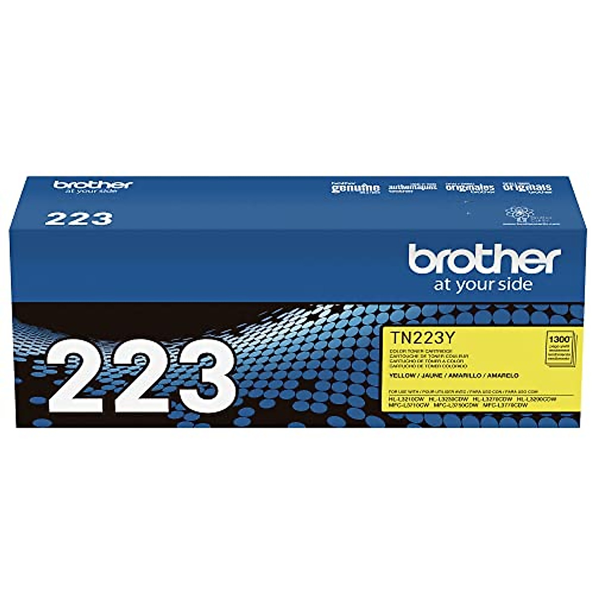 Brother Genuine TN223Y, Standard Yield Toner Cartridge, Replacement Yellow Toner, Page Yield Up to 1,300 Pages, TN223, Amazon Dash Replenishment Cartridge