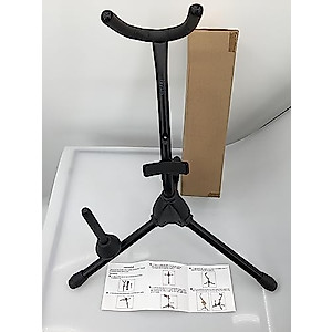 Rayzm Alto/Tenor Saxophone Stand with Detachable Flute/Clarinet Holder, Adjustable Portable Stand for Alto Saxophone, Tenor Saxophone, Clarinet & Flute. Folding Legs, Easy to Assemble and Disassemble.