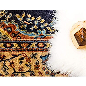 Unique Loom Reza Collection Traditional Persian Style Area Rug, 6 x 9 ft, Navy Blue/Ivory