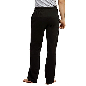 Men's Knitted PJ Cotton Pajama Pants (M, Black)
