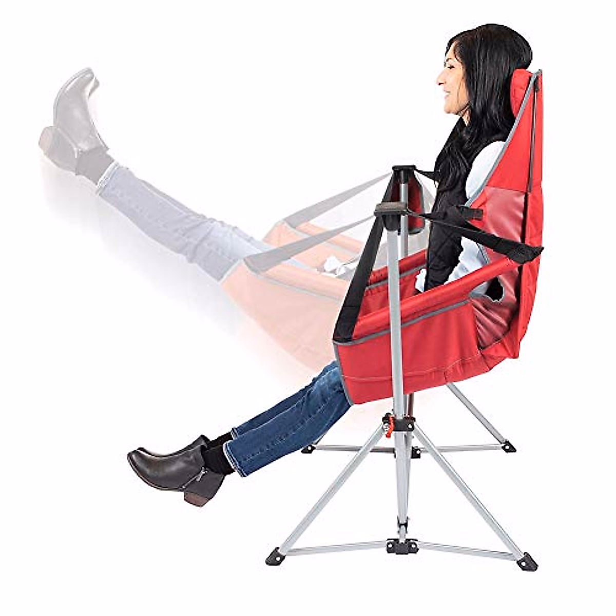 Member's Mark Swing Chair Lounger (Jester Red), 37.8 In x 27.2 In x 44.1 In