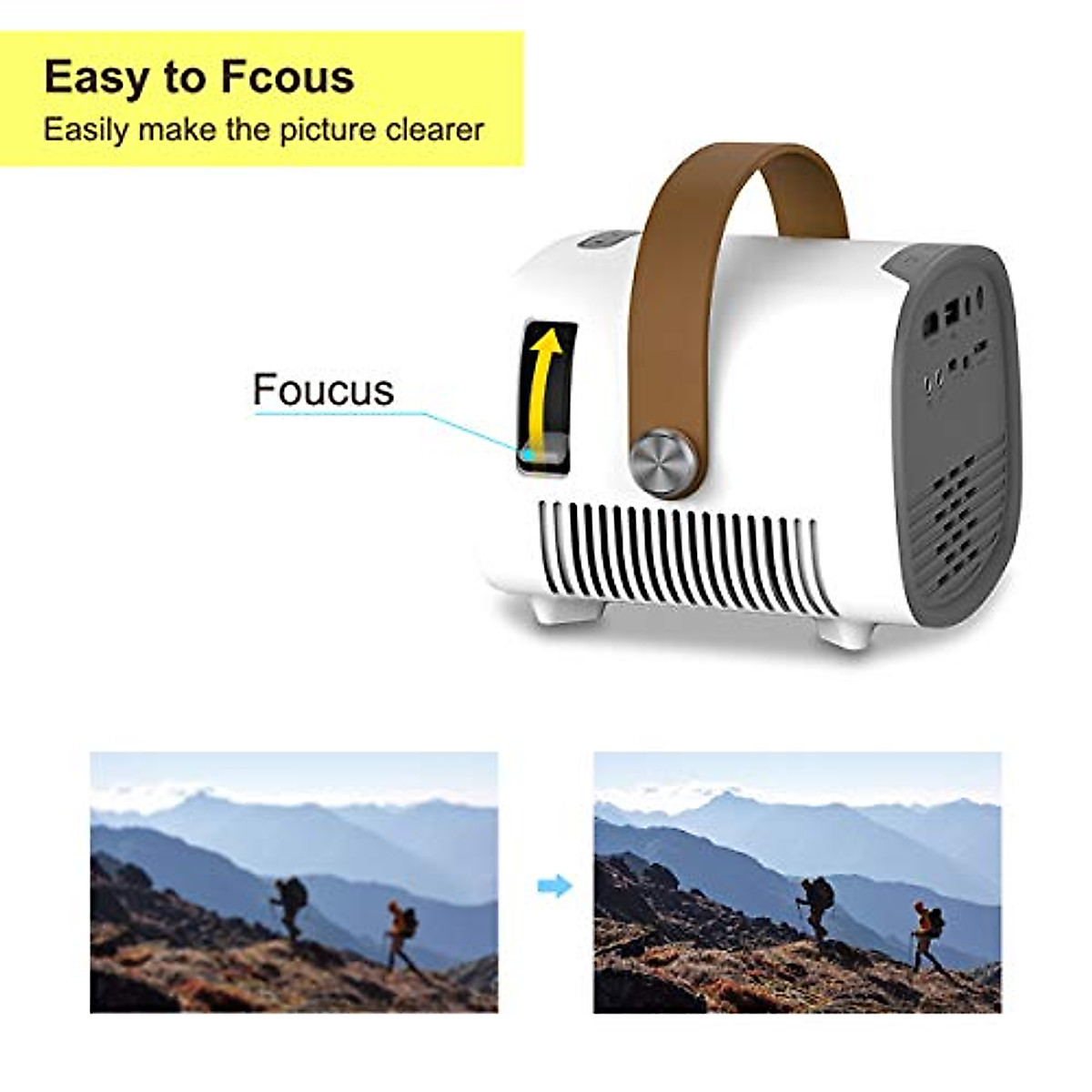 Mini Projector,Lejiada Portable Projector for Kids,Small Movie Projector for Bedroom, Home Theater Video Projector Compatible with iPhone/TV Stick/HDMI/USB/Micro SD/AV/Laptop