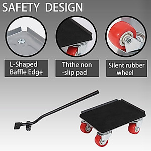 Heavy Duty Furniture Dolly,Furniture Mover 5 Wheels,360°Rotation Wheels Furniture Dolly,for Moving Heavy Furniture, Refrigerator, Sofa,Safe,Piano, Cabinet1500 Lbs Load Capacity,