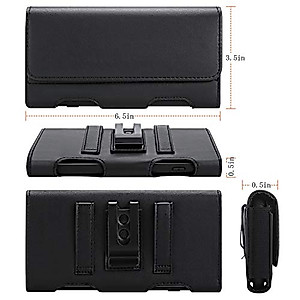 BECPLT Google Pixel 7 7 Pro 6 Pro Pixel 6 Pixel 5a 5G 4a 5G Case, Google Pixel 4 XL 3 XL Holster Case, Leather Holster Belt Clip Case with Card Holder for Google Pixel 3a XL Pixel 2 XL Pixel XL Black