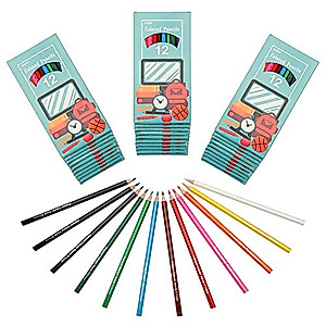 Colored Pencils Bulk, 30 Packs of 12 Count, Pre-sharpened, 360 Colored Pencils for Kids