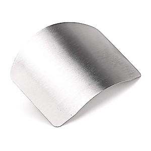 Zeltauto Finger Guard Slicing Cutting Protector 2.6 Inches Stainless Steel Finger Protector Cutting