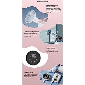 EGNELL Double Electric Breast Pump with Milk Bags - Quiet and Portable with 6 Modes and 9 Levels of Suction - Touch Screen LED Display and USB Charger