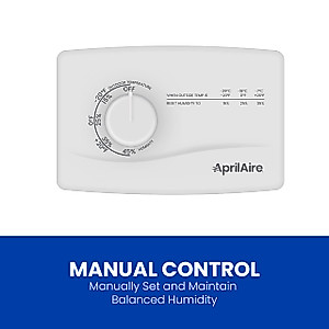 AprilAire 4655 Manual Whole-House Duct or Wall Mounted Humidifier Control Humidistat for AprilAire Whole-House Humidifiers, Low Voltage 24VAC