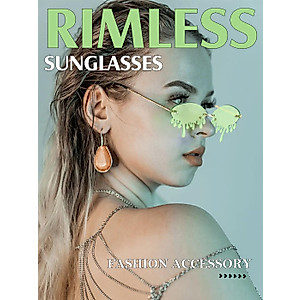 GEMILY Fashion Green Sunglasses Tear Dripping Glasses Novelty Shape Flame Outdoor Eyewear Oval Festival sunglasses for Women and Girls