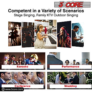 5 CORE Karaoke Microphone Dynamic Vocal Handheld Mic Cardioid Unidirectional Microfono w On and Off Switch Includes XLR Audio Cable for Singing Public Speaking & Parties PM 625