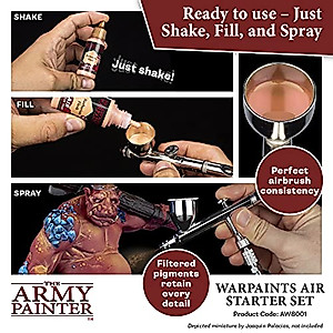 The Army Painter Warpaints Air Starter Set - Paint and Primer for Tabletop Roleplaying, Boardgames, and Wargames Miniature Model Painting - Non-Toxic Water-Based Airbrush Paint Set